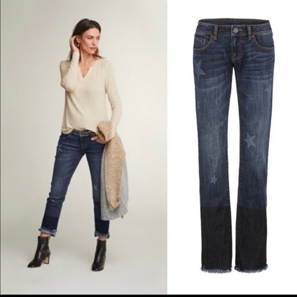 CAbi | Jeans | Cabi Golden Eye Slim Boyfriend Fall 220 Jeans Blue Stars ...